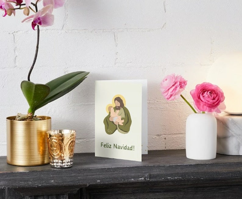Illustrated Nativity Christmas Cards Spanish - Rocío Ortiz Designs ...