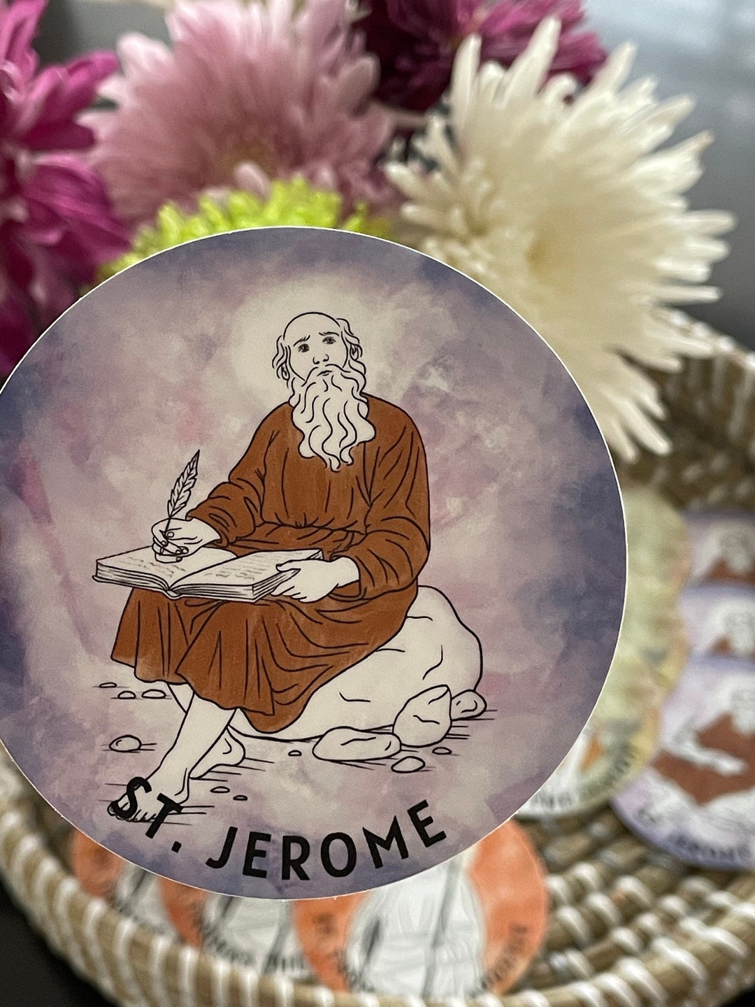 St. Jerome Waterproof Sticker | San Jerónimo Calcomanía/pegatina ...
