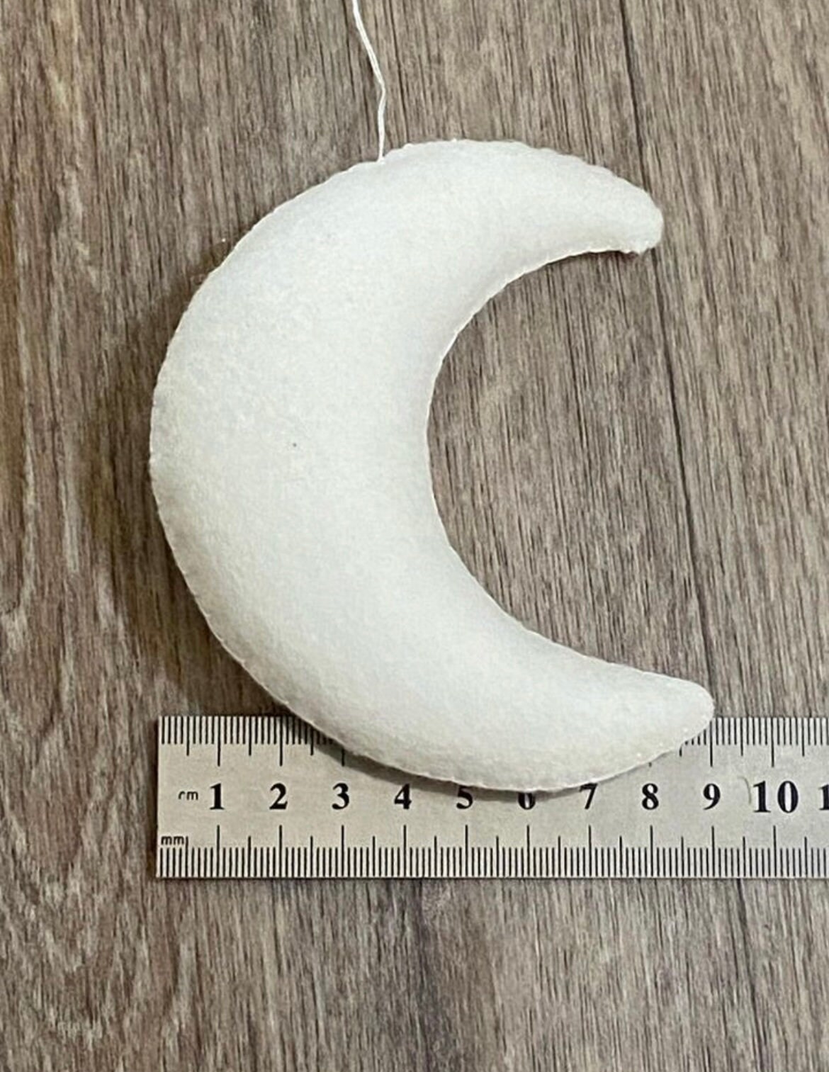 White Moon Clouds and Custard Stars Wool Felt Mobile - Etsy