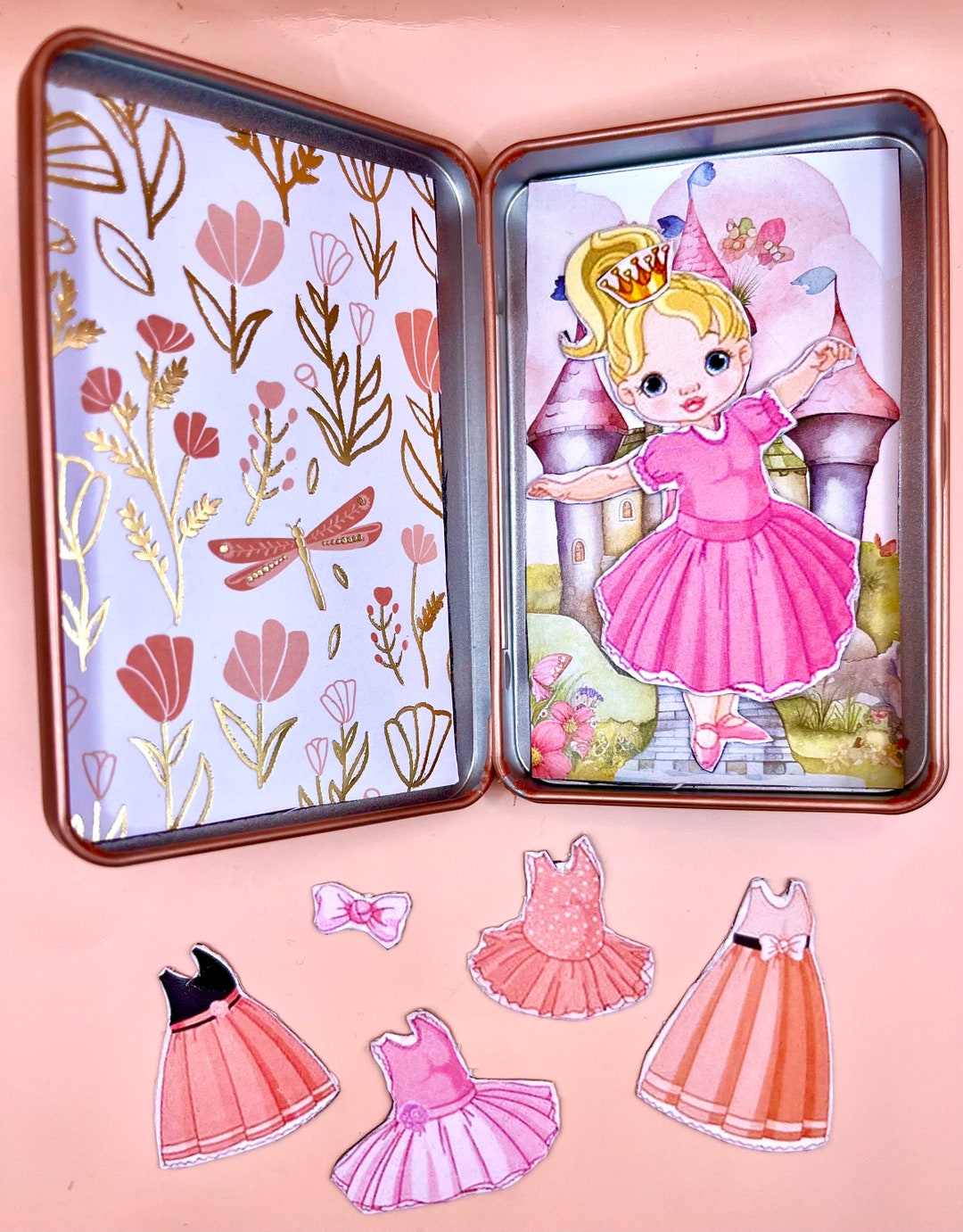 Enchanting Ballerina Pink Magnetic Paper Doll Kit - Etsy