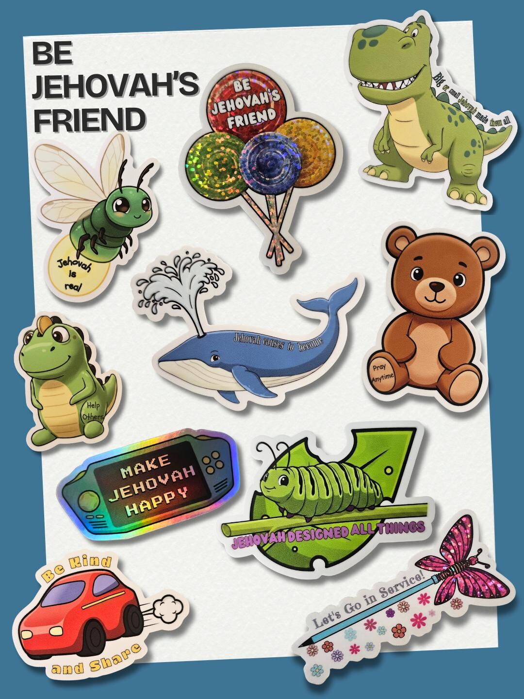 Caleb & Sophia Stickers JW Kids Bible Lessons for Tablets and Gifts ...