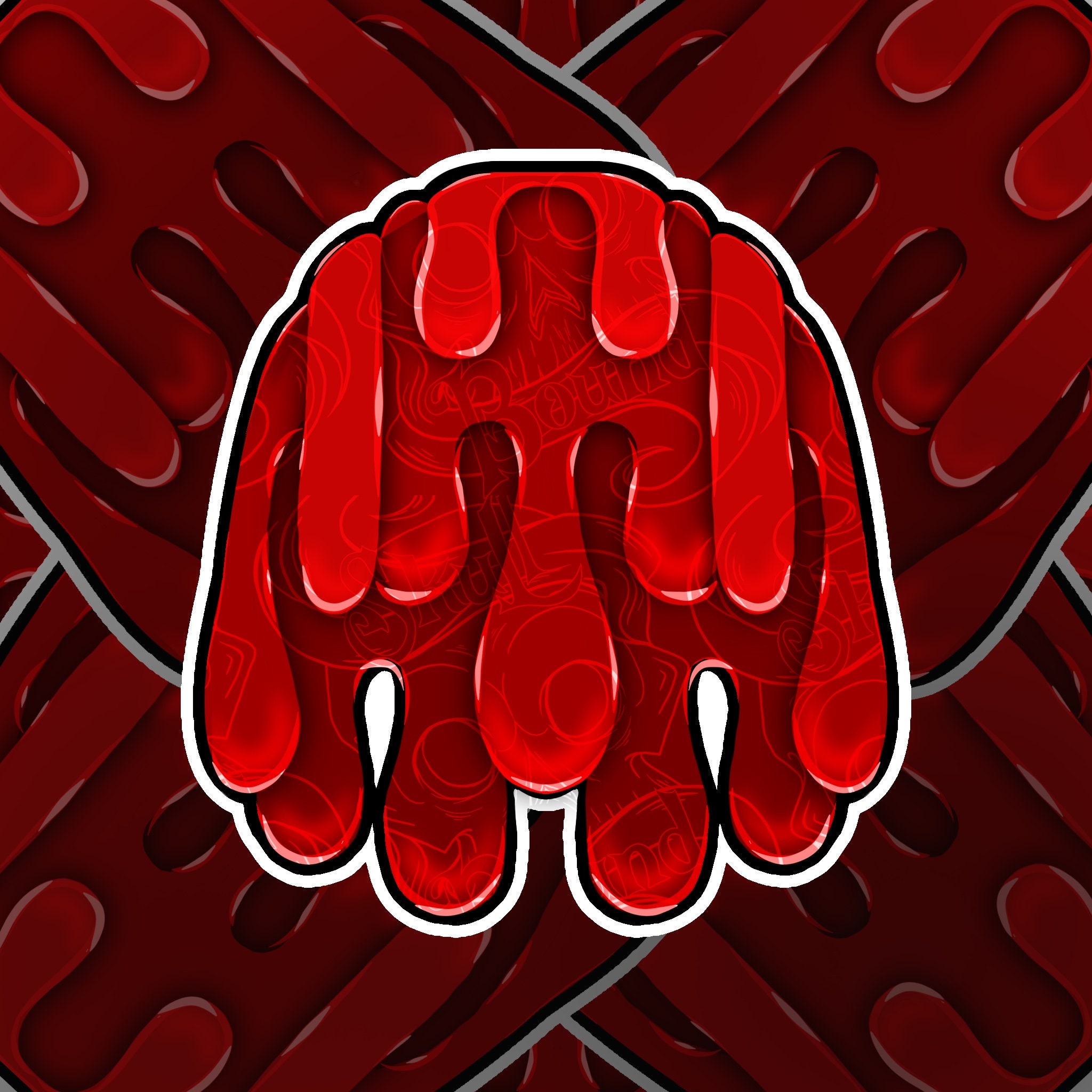 Blood Vinyl Sticker Horror Drippy Design Goth Red - Etsy