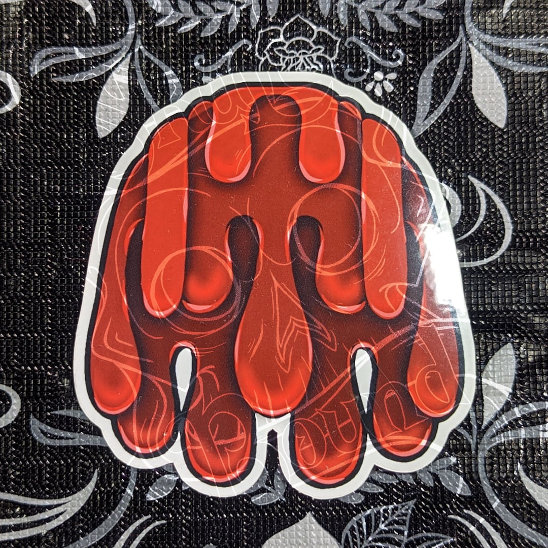 Blood Vinyl Sticker Horror Drippy Design Goth Red - Etsy