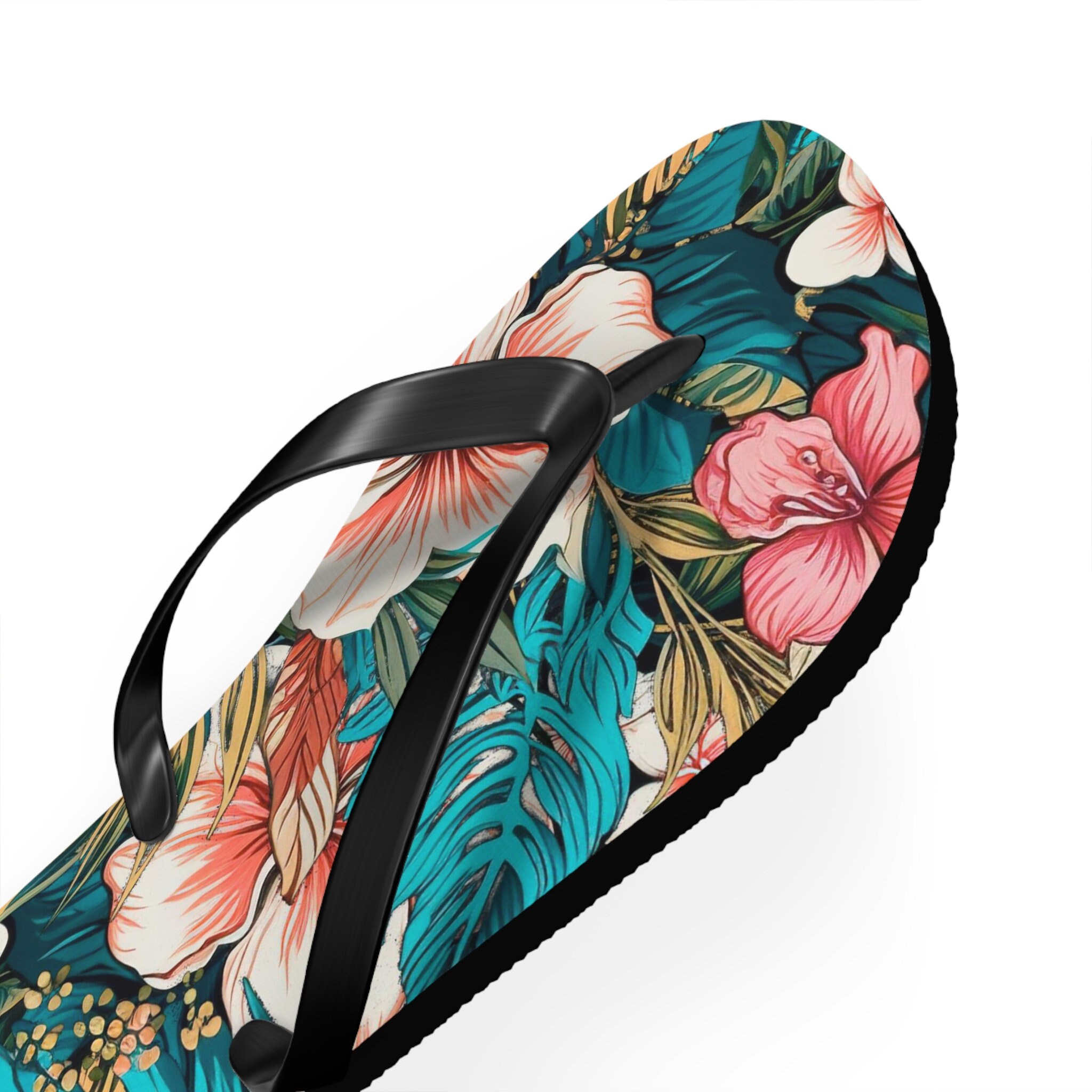 Hibiscus Flower Flip Flops, Unique Flip Flops, Gift Flip Flops for ...