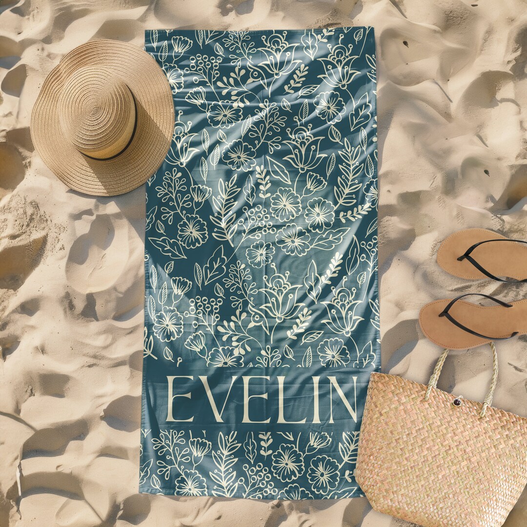 Personalized Beach Towel, Custom Pool Towel, Name Beach Towel, Custom ...