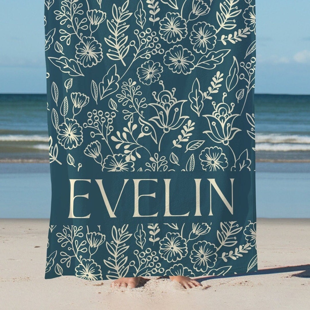 Personalized Beach Towel, Custom Pool Towel, Name Beach Towel, Custom ...
