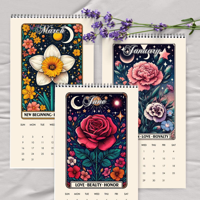 Flower Calendar - Etsy