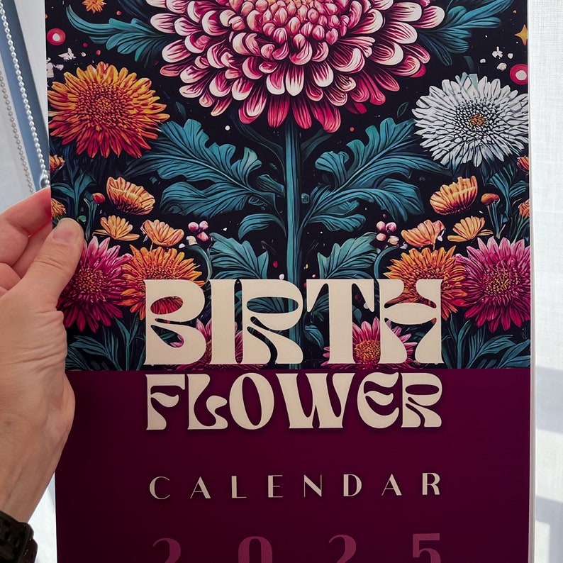 Tarot Birth Flower Calendar, Full Year 2025 Birth Flower 12 Months ...