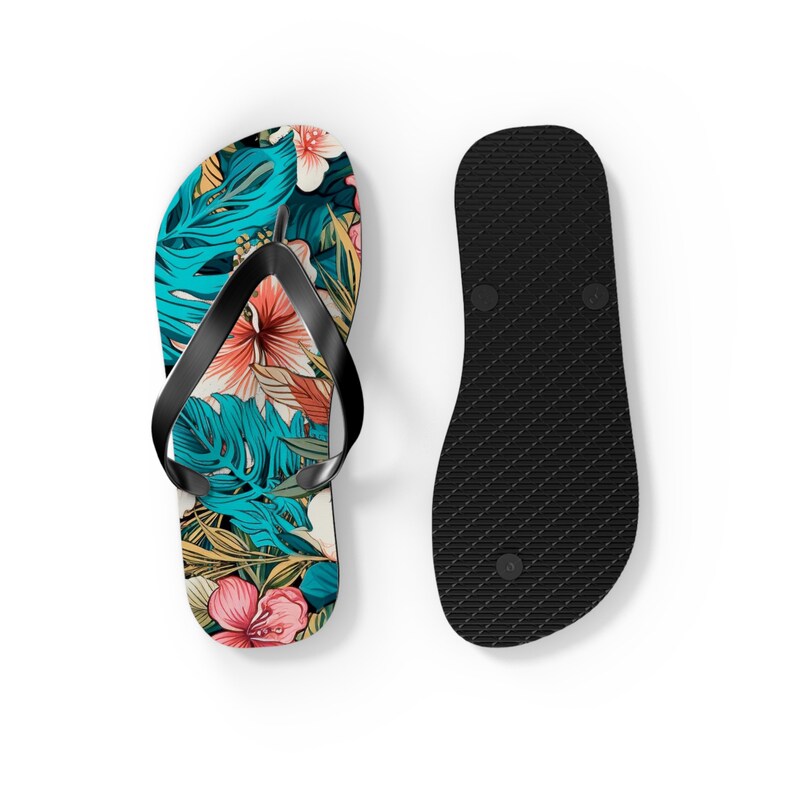 Hibiscus Flower Flip Flops, Unique Flip Flops, Gift Flip Flops for ...