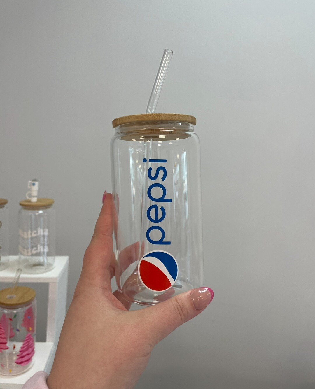 PEPSI Libbey Can Glass 16 Oz | Iced Coffee Cup | Trendy Can Glass ...