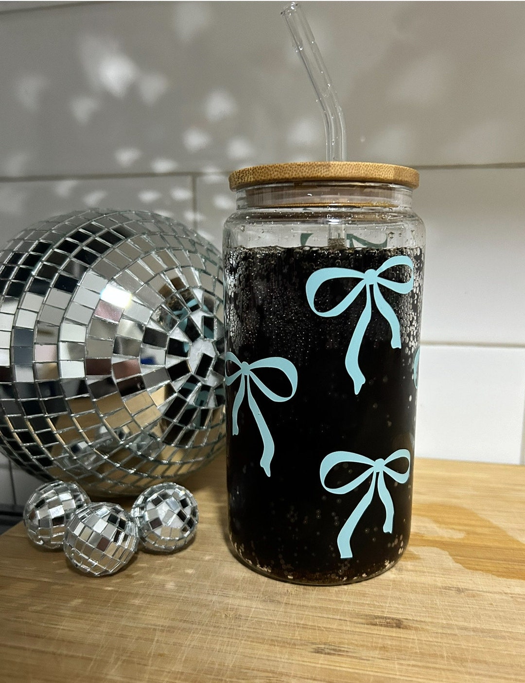BOW Libbey Can Glass 16 Oz | Iced Coffee Cup | Trendy Can Glass | Cute ...