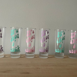 It’s Shot O’ Clock Shot Glasses / Party Gifts / Bachelorette / - Etsy