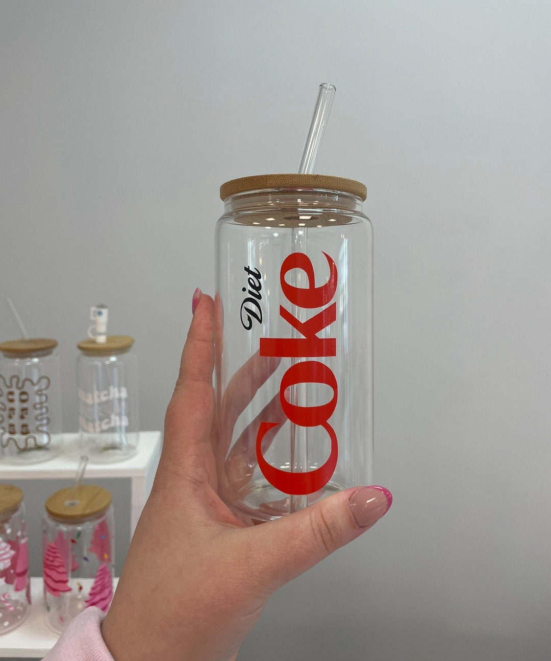 DIET COKE Libbey Can Glass 16 Oz Iced Coffee Cup Trendy Can Glass Cute ...