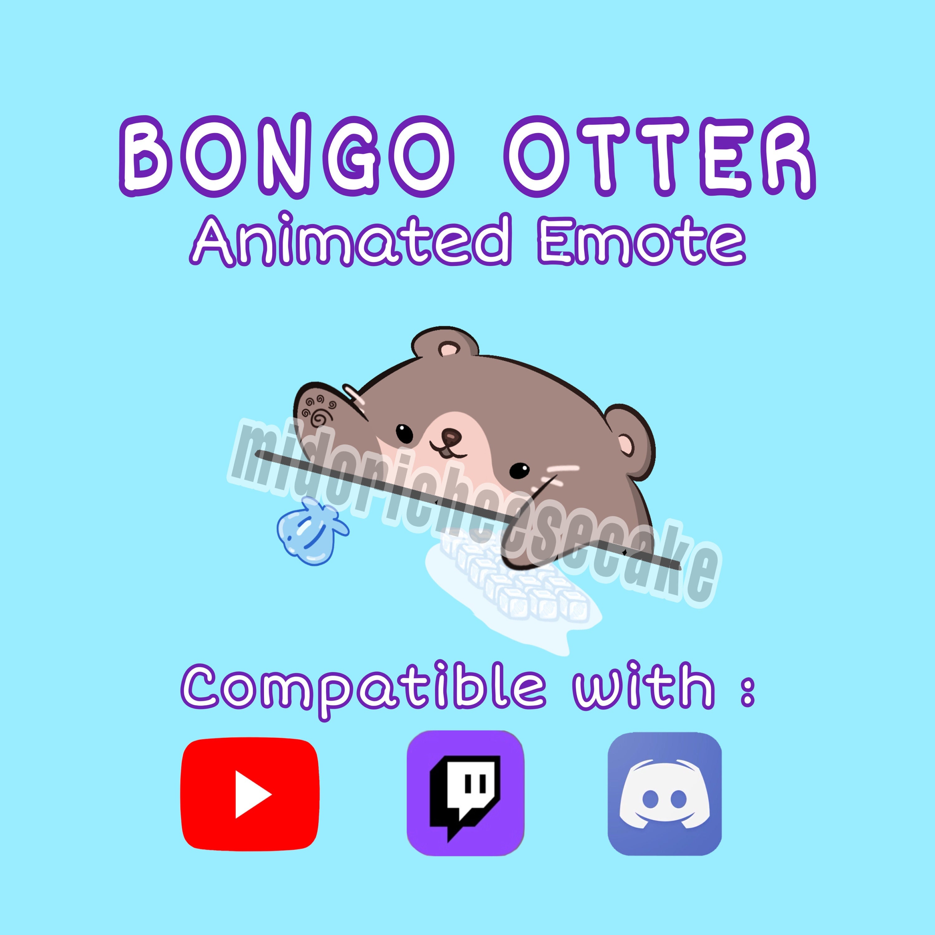 Animated Bongo Otter Emote (compatible With Twitch, Discord, and ...