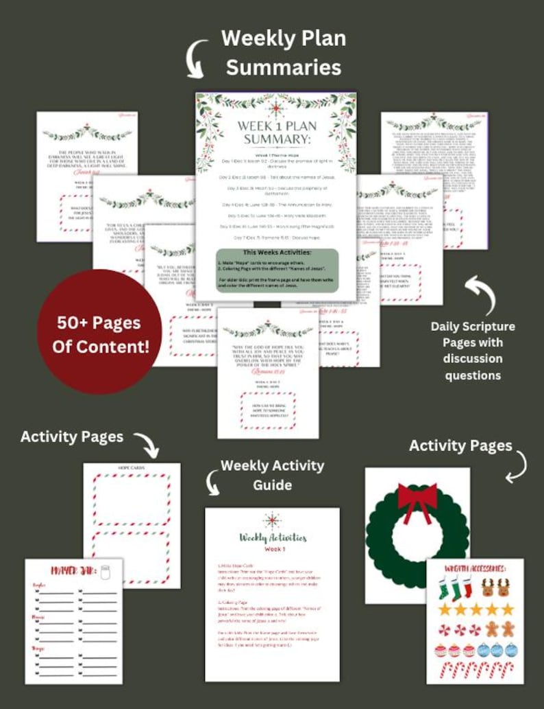 Advent Plan + Activity Guide for Kids! Digital Download - Etsy