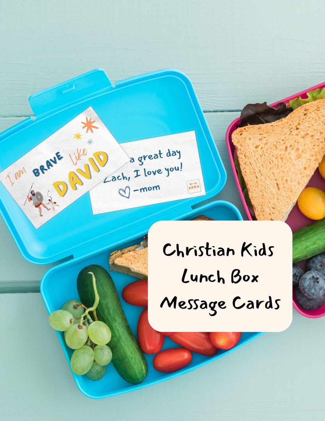 Bible Hero Affirmation Cards for Kids – Faith-based Lunchbox Notes (set ...