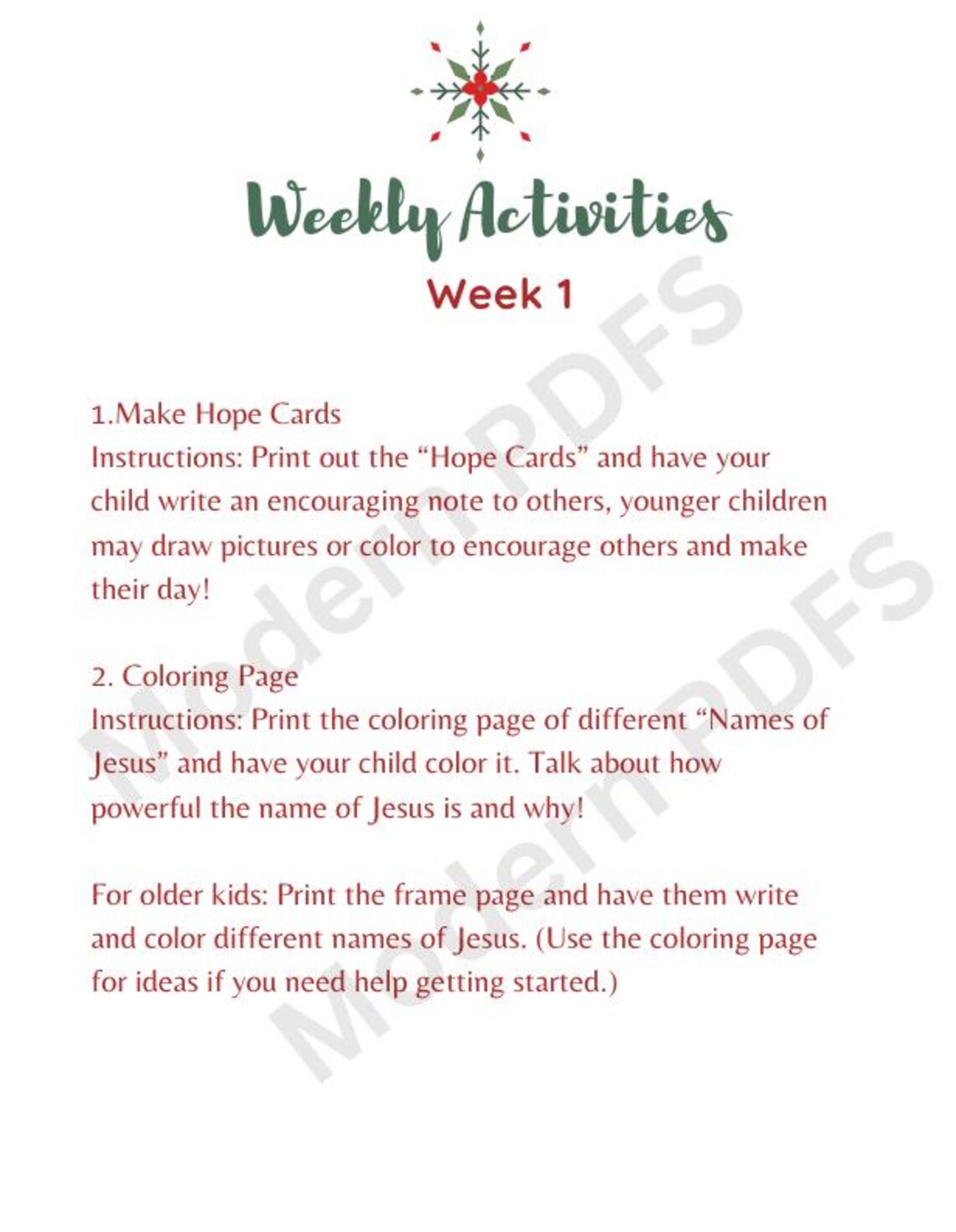Advent Plan + Activity Guide for Kids! Digital Download - Etsy