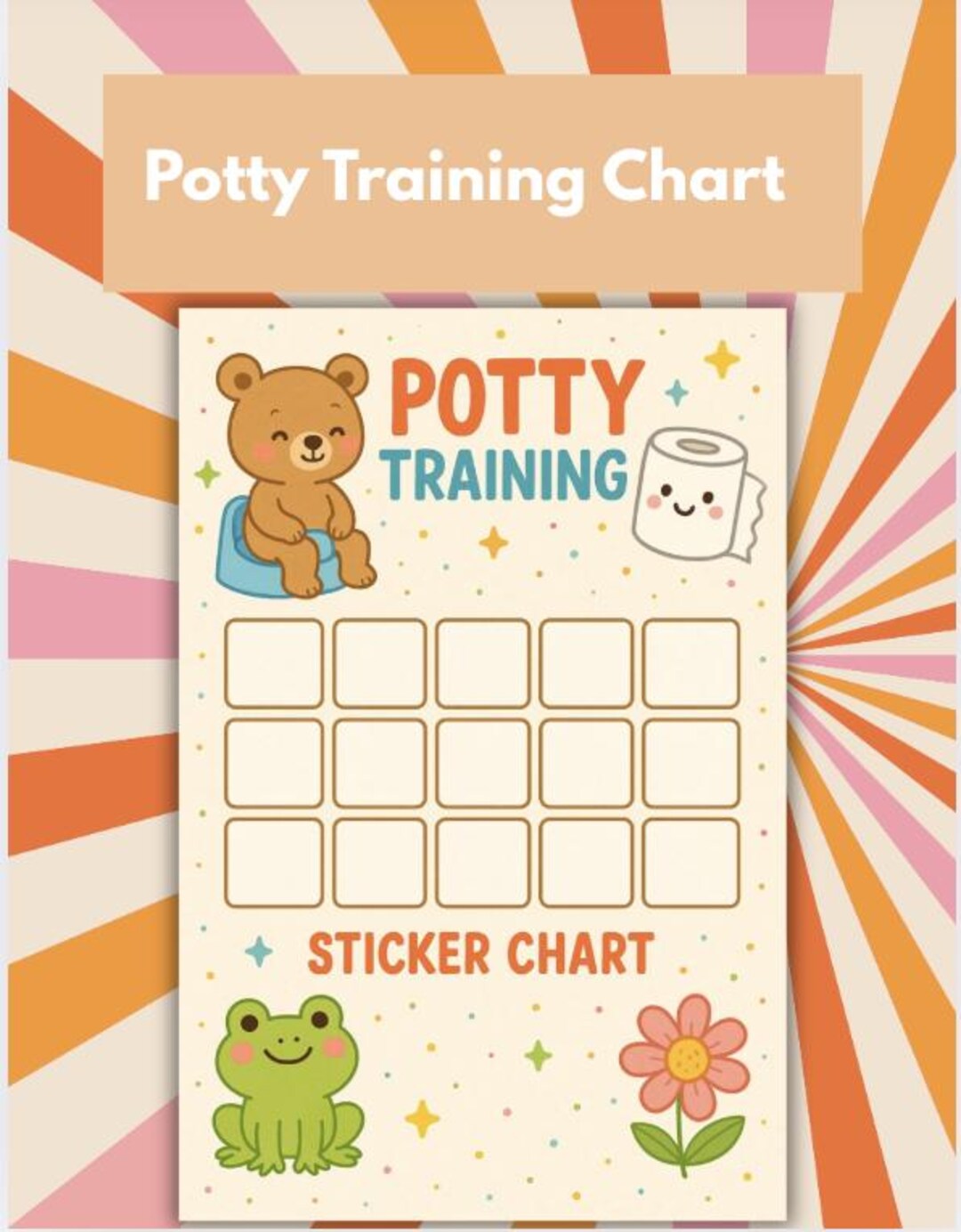 Potty Training Sticker Chart - Digital Download - Etsy