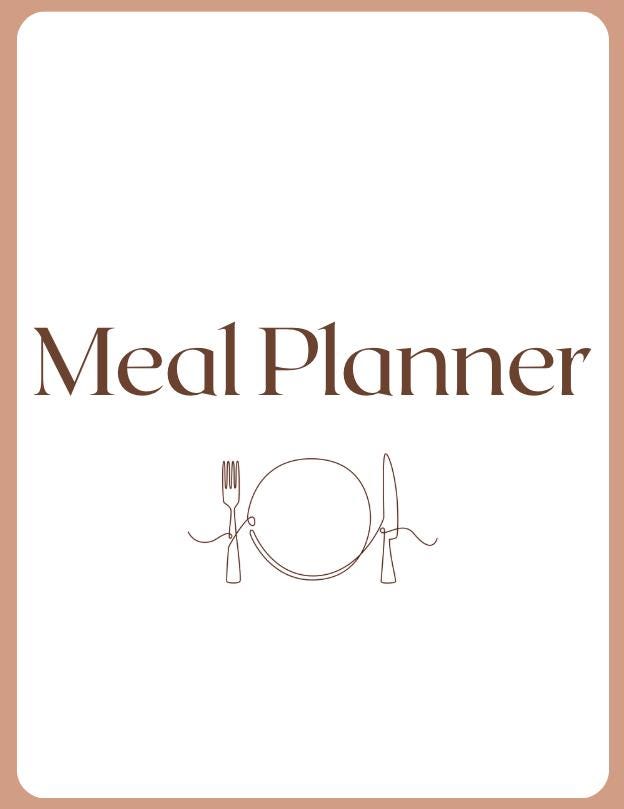 Meal Planning Pdfs - Instant Download, Grocery Lists, Meal Planner - Etsy