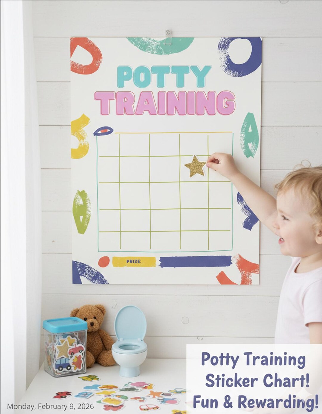 Potty Training Sticker Chart - Digital Download - Etsy
