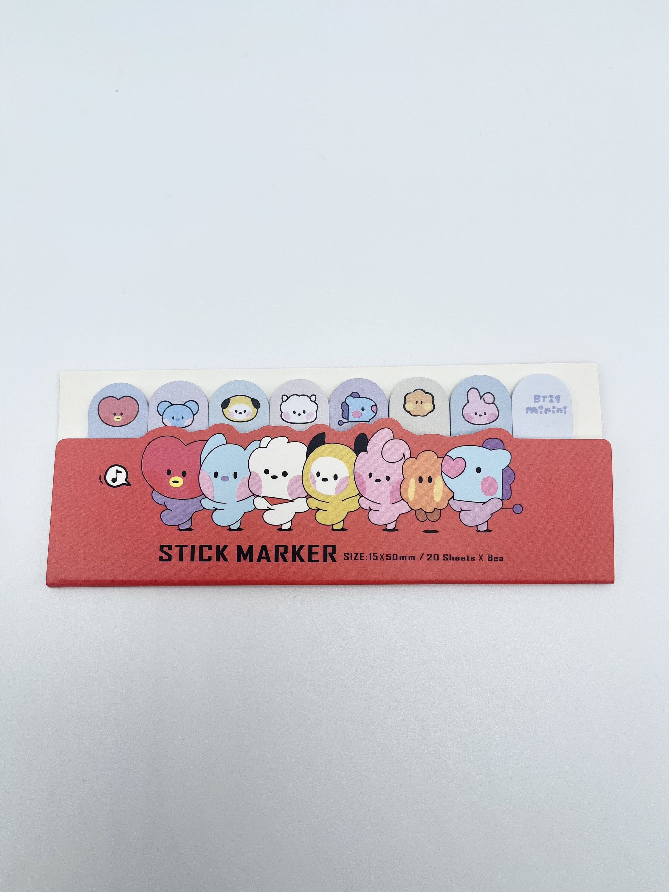 Bt21 Character Sticky Note Tabs - Etsy