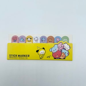 Bt21 Character Sticky Note Tabs - Etsy