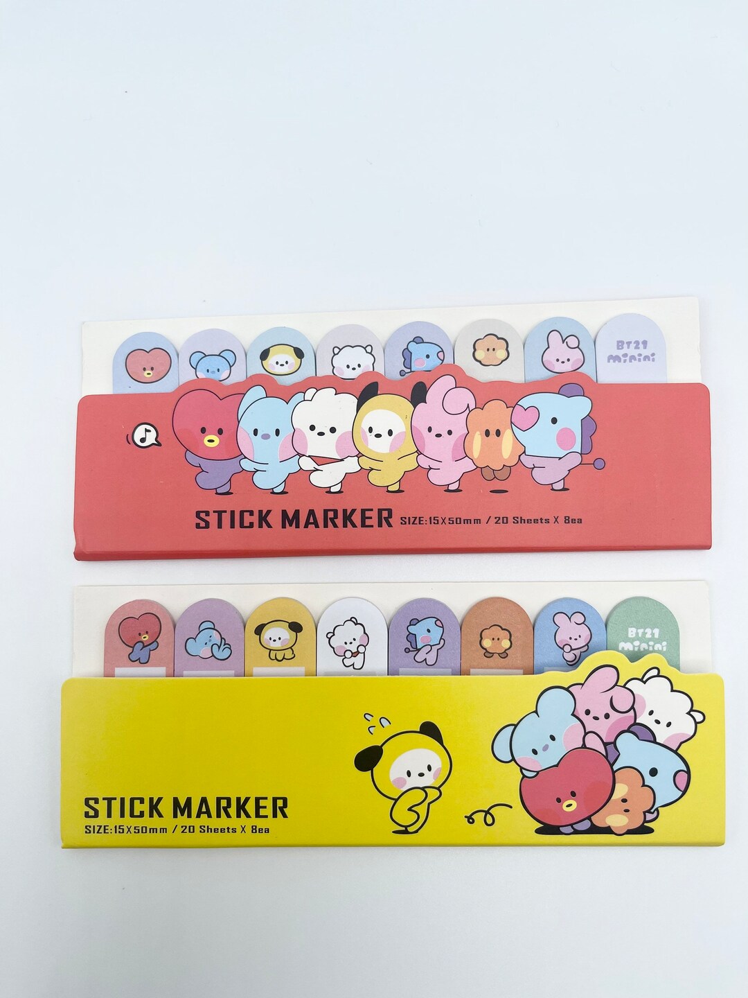 Bt21 Character Sticky Note Tabs - Etsy