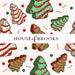 Christmas Tree Cake Seamless Pattern, Christmas Digital Paper - Etsy