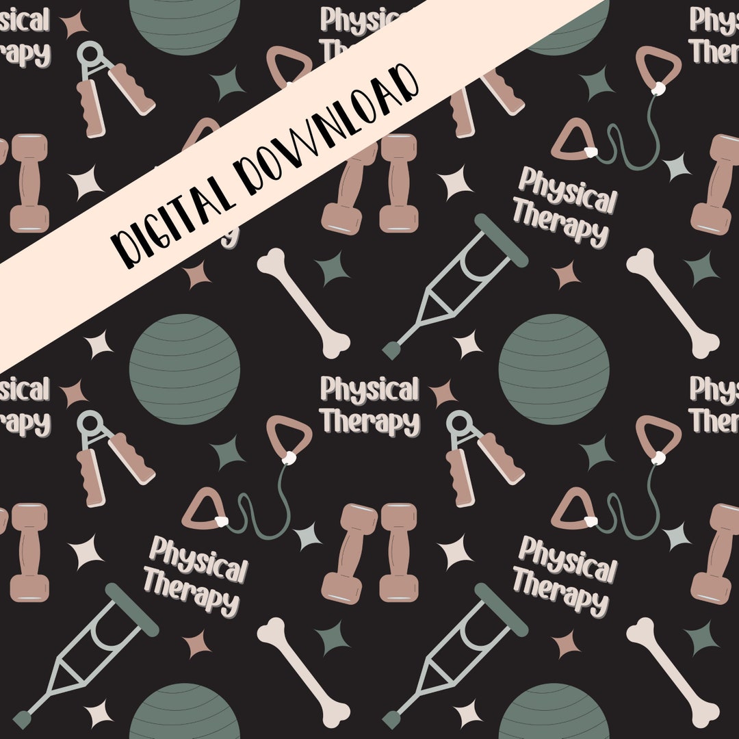 Physical Therapy Seamless Pattern, PT PNG - Etsy