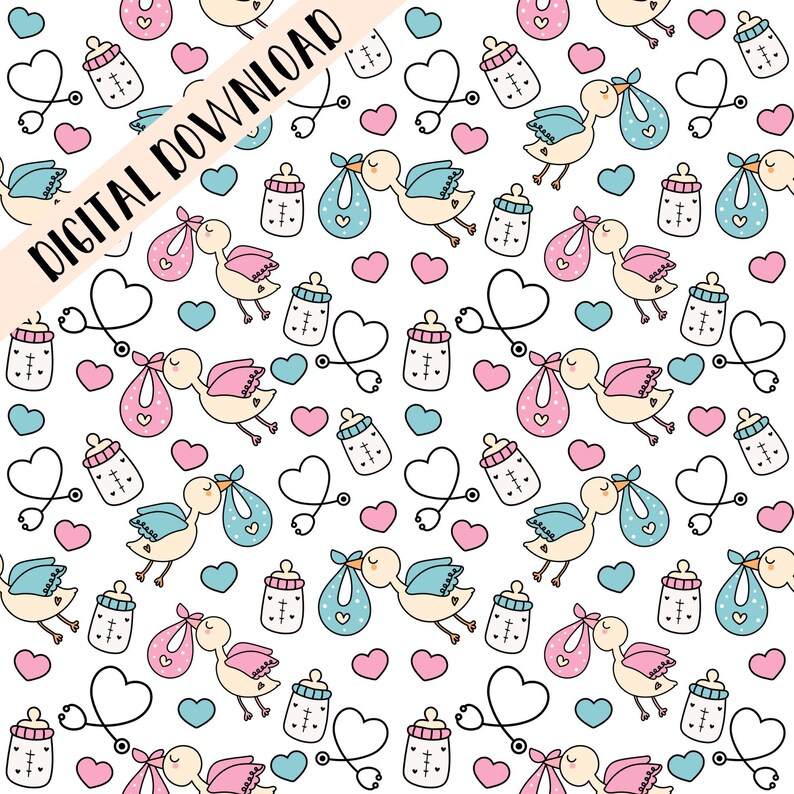 Nursing PNG File Medical Seamless Pattern Labor and Delivery - Etsy