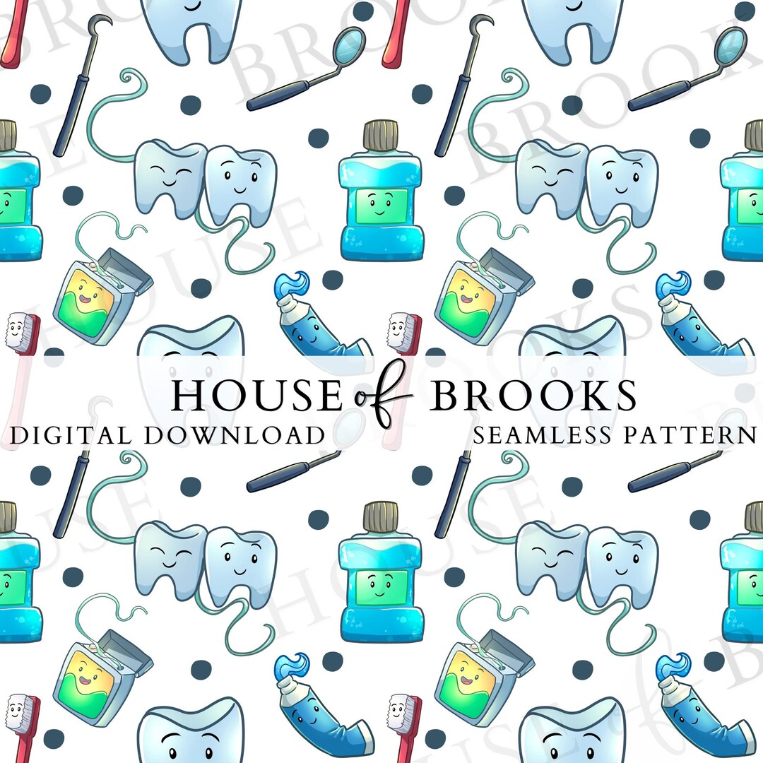Dentist PNG File, Dental Seamless Pattern, Dental Hygienist Assistant ...