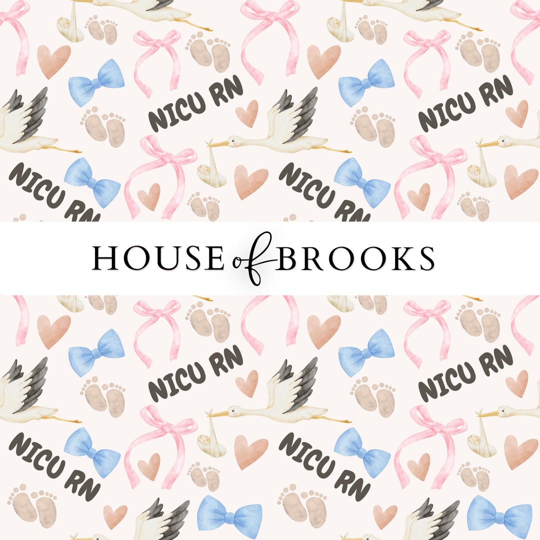 Nursing PNG File, NICU RN Seamless Pattern, Labor and Delivery Seamless ...
