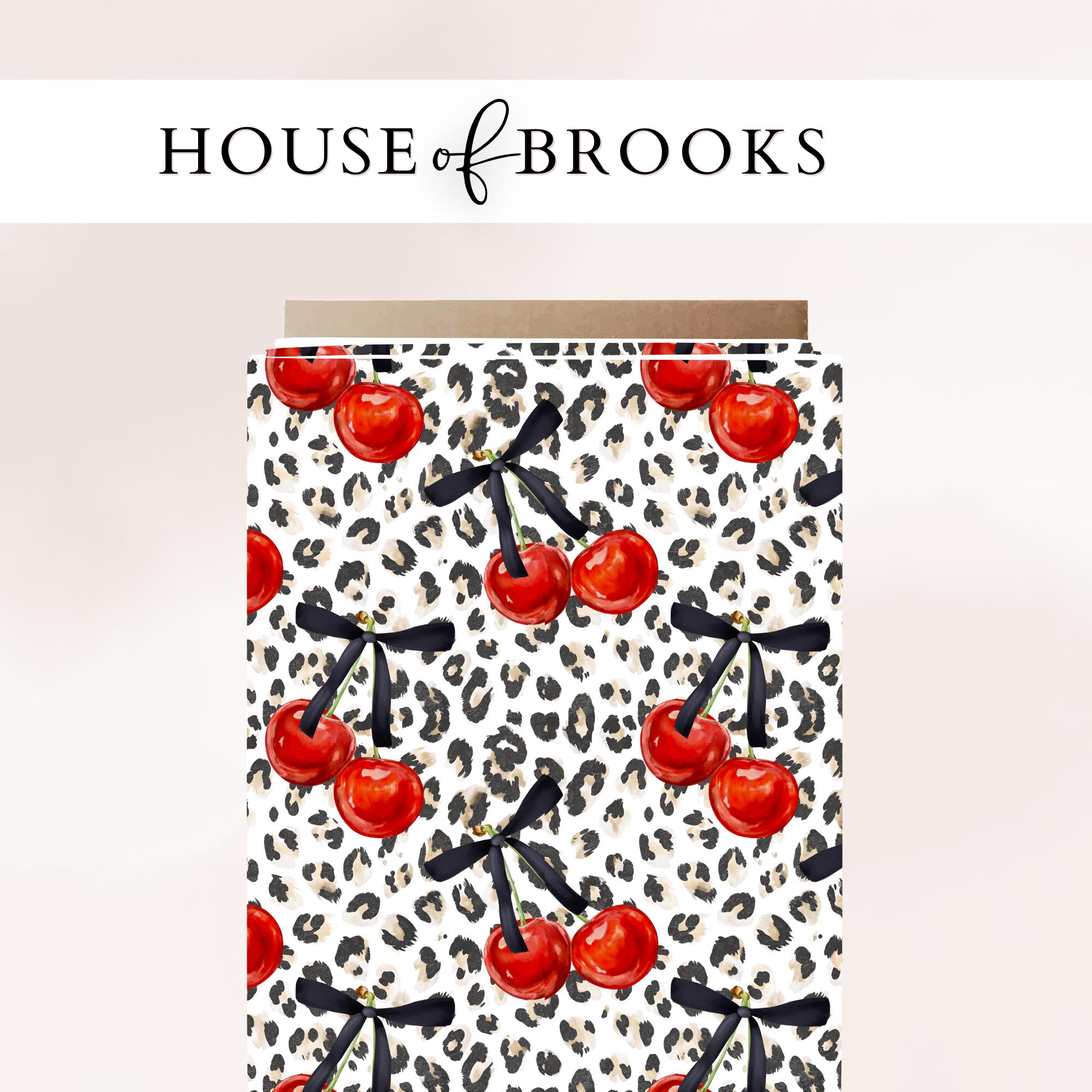 Coquette Cherries, Leopard Seamless Pattern, Digital Fabric, Cherry ...