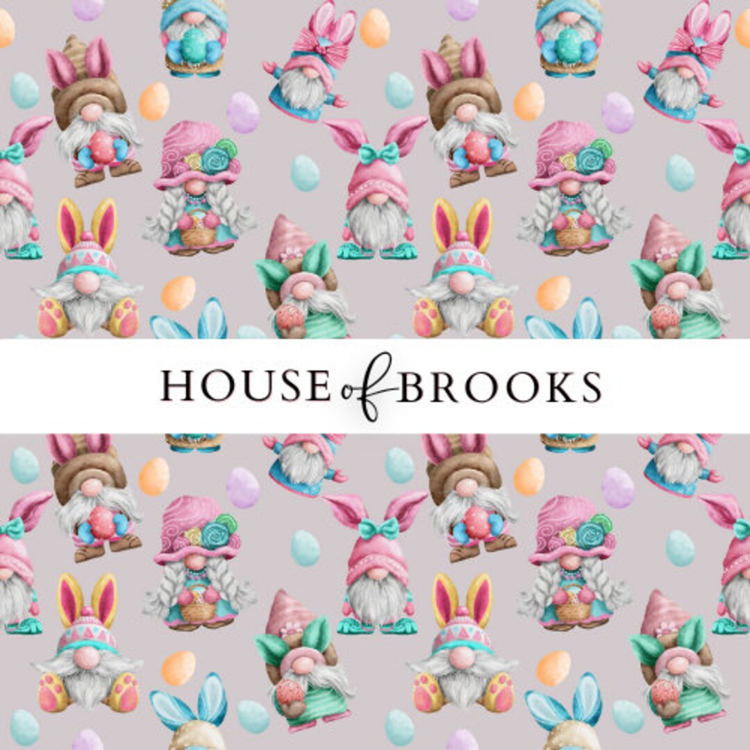 Gnome Easter Seamless Pattern, Easter Digital Paper Download, PNG File ...