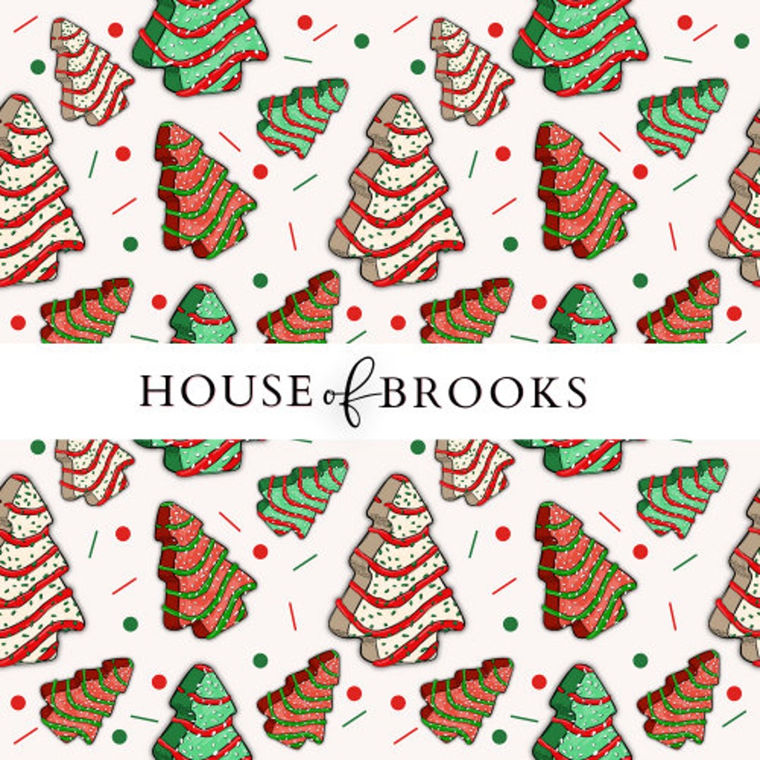 Christmas Tree Cake Seamless Pattern, Christmas Digital Paper - Etsy