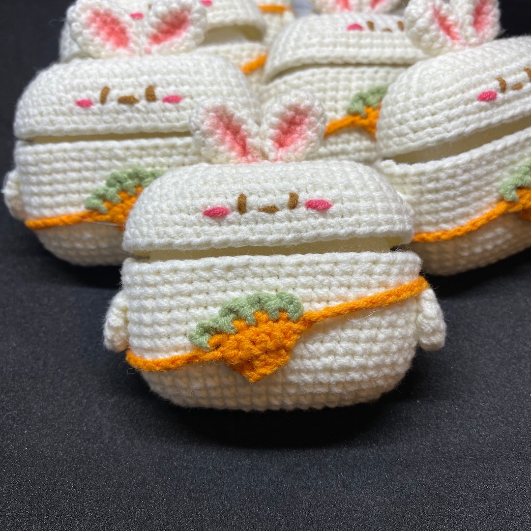 Bunny Crochet Airpods Case - Gen 1, Gen 2, Gen 3, Pro - Animal Earbuds ...