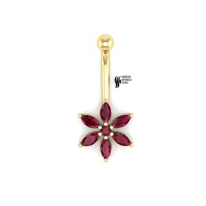 Natural Ruby Belly Button Navel Piercing Rook Piercing Navel Piercing ...