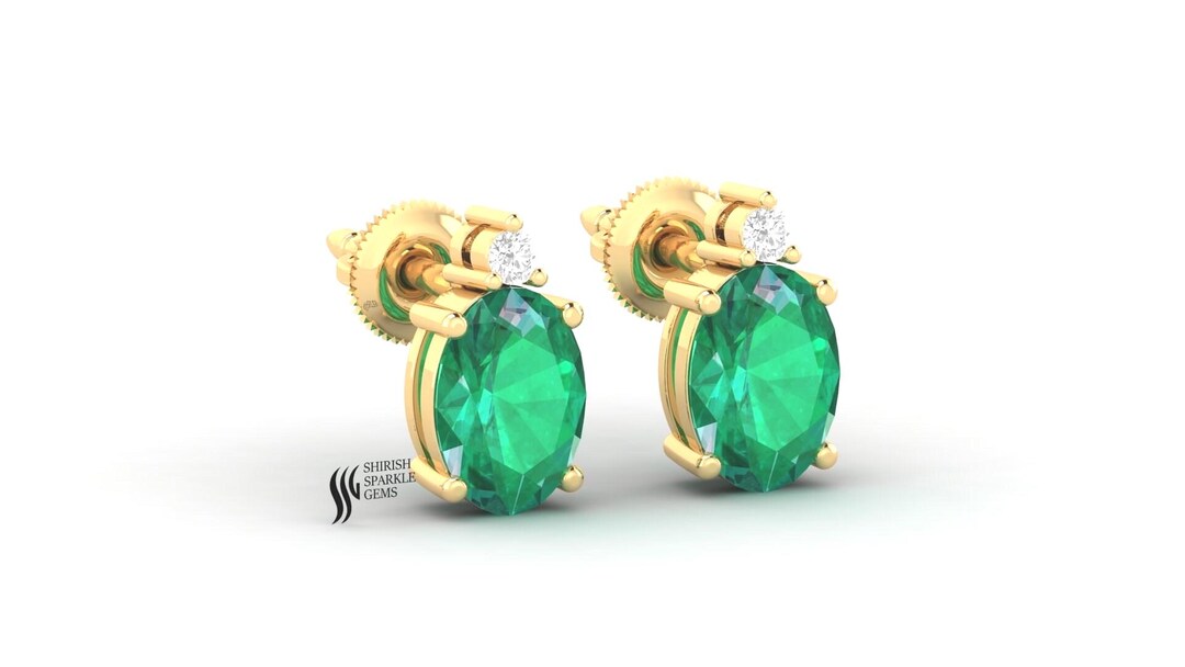 Emerald Nose Piercing, Emerald Helix Emerald Nose Stud, Emerald Ear ...