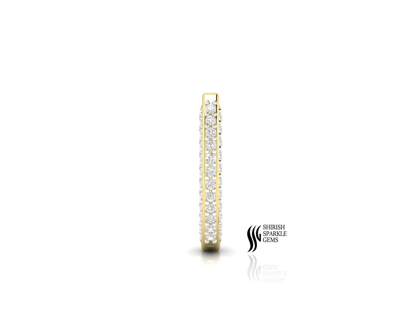 Diamond Belly Ring / Bally Button Hoop Piercing / Diamond Solid Gold ...
