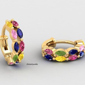 Rainbow Nose Piercing, Ruby Hoop Nose Ring, Ruby Helix, Sapphire Rook ...