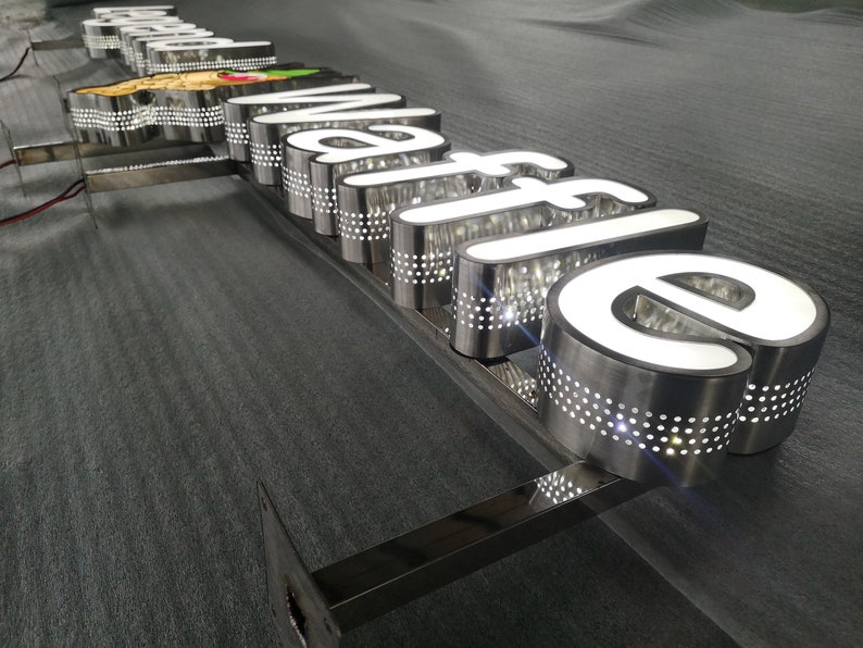 Outdoor Store Signs, Storefront Custom Signs, LED Wall Letters, Lighted ...