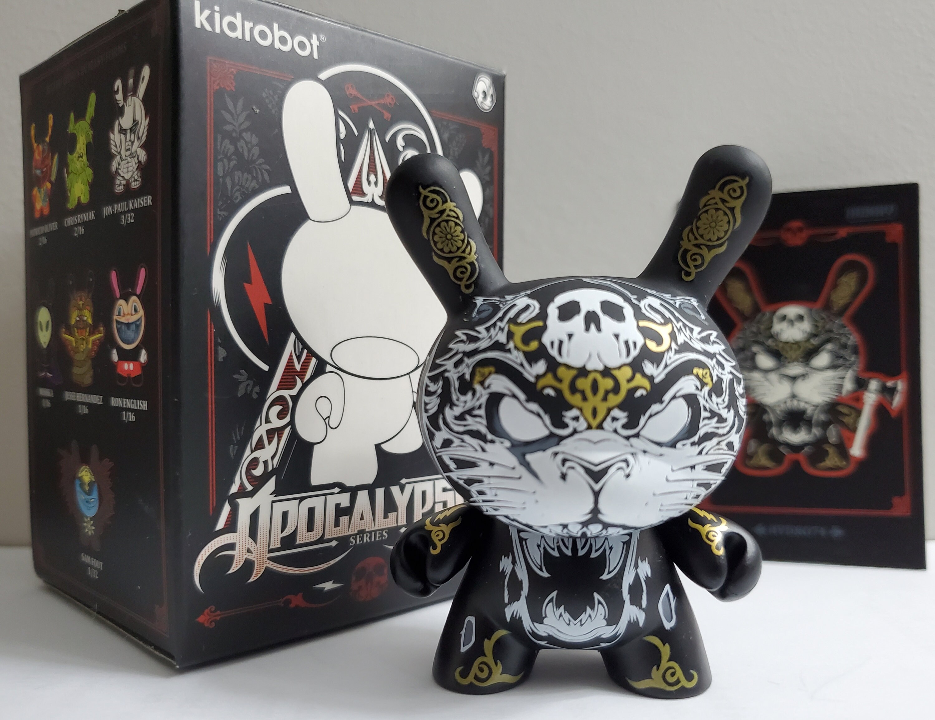 Hydro74 "cat" Gold Variant Kidrobot Apocalypse Series Dunny Art Toy ...