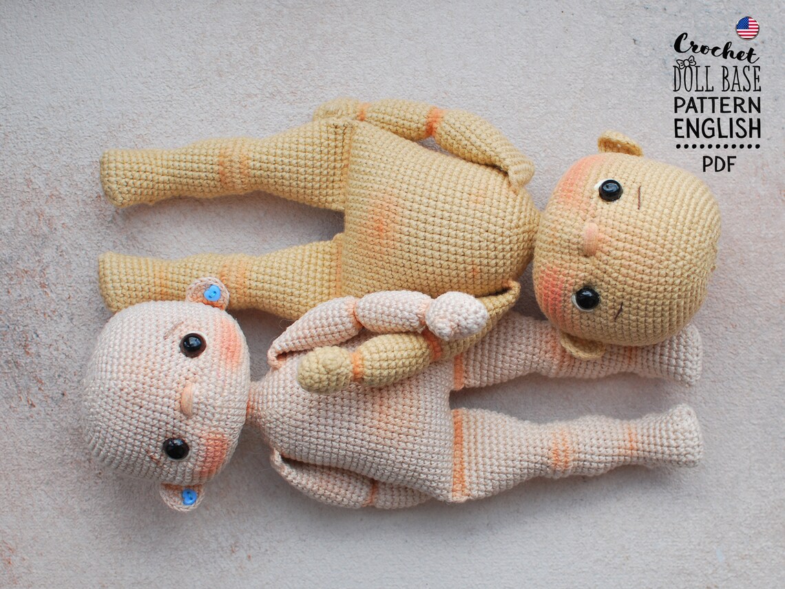 Crochet Doll Base Pattern English Baby Doll AMIGURUMI | Etsy