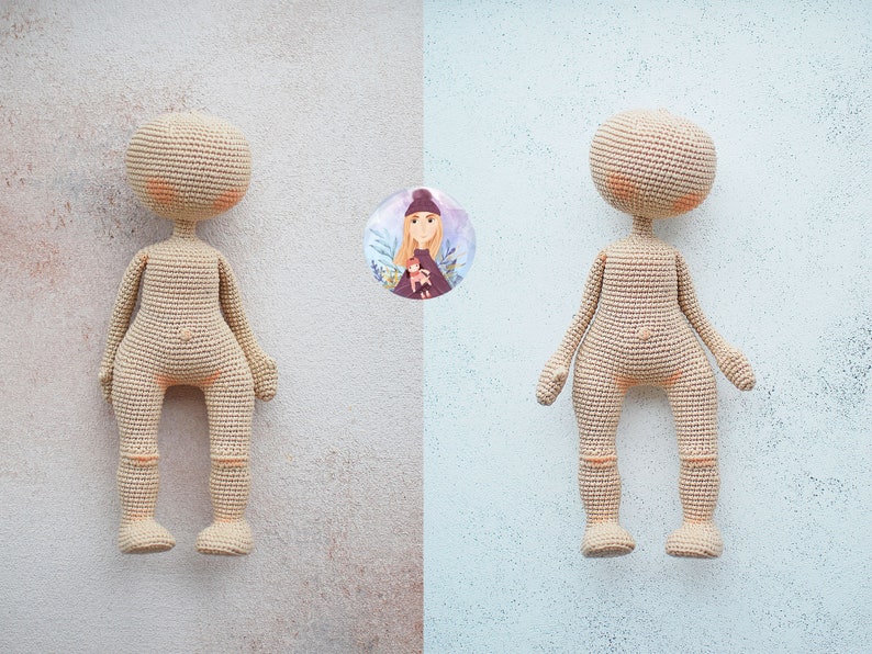 Crochet Doll Base Pattern: Amigurumi Body Tutorial | PDF Pattern ...