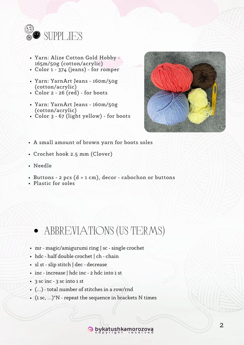 Crochet Doll Clothes Pattern – Overalls, Shoes & Bow, Fits 20-23cm ...