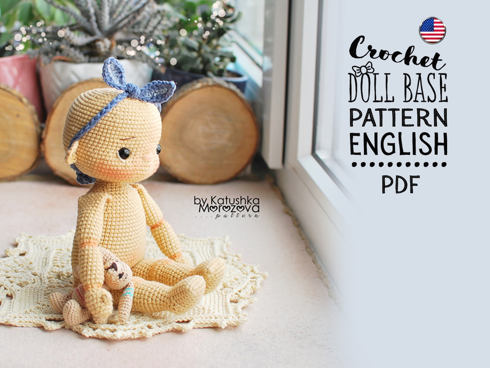 Crochet Doll Base Pattern English Baby Doll AMIGURUMI - Etsy