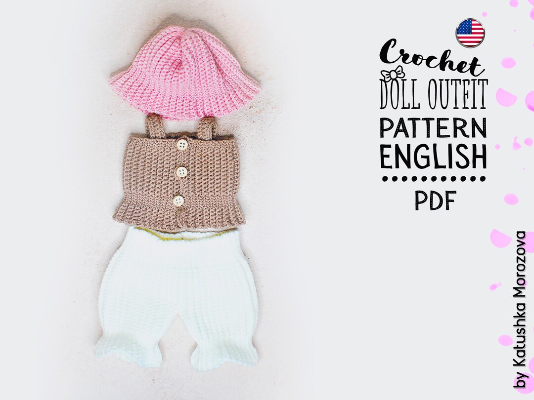 Elif Doll Outfit Pattern: Panama, T-shirt, Pantaloons (ENGLISH, PDF) - Etsy