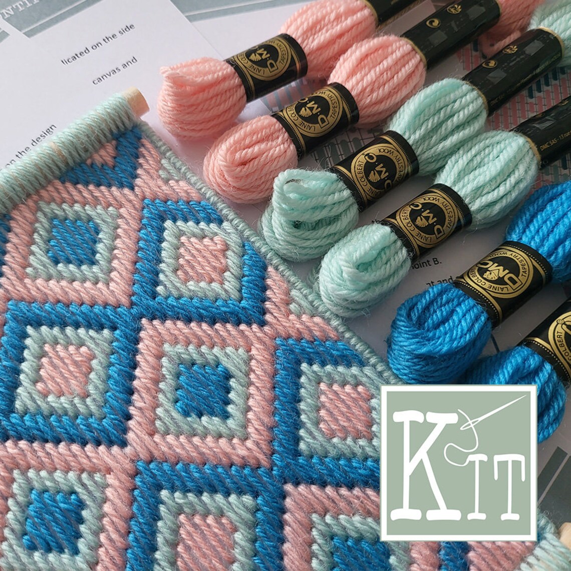 Bargello - Diamonds - Tapestry Kit - FREE SHIPPING - Etsy