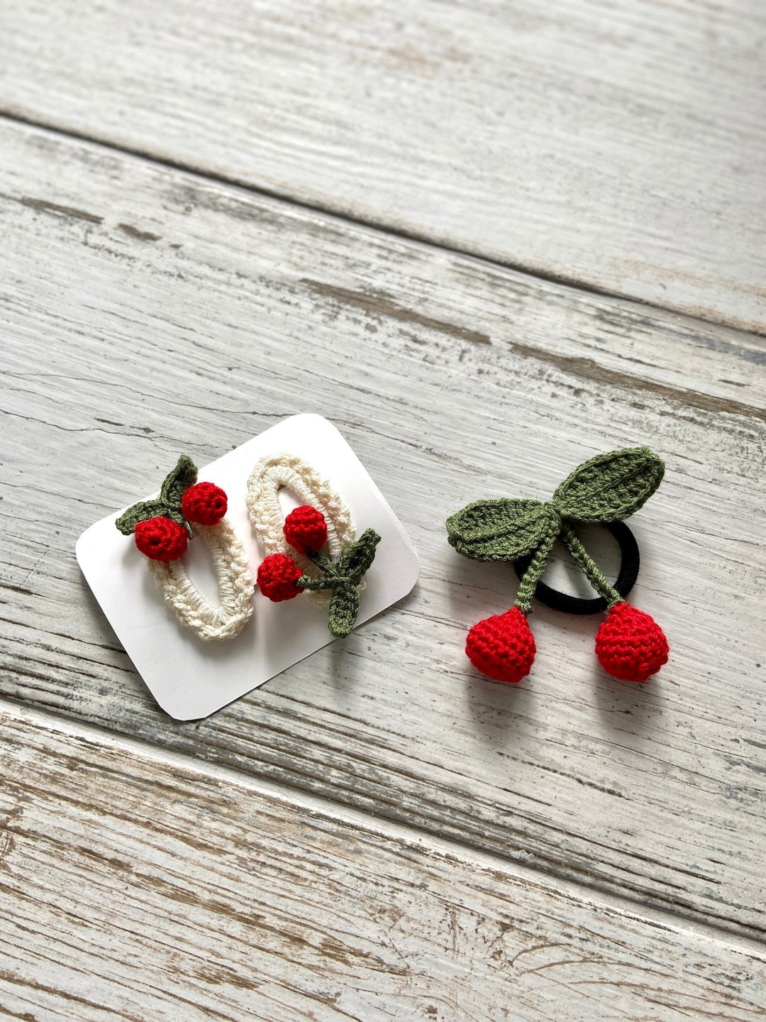 Cherry Hair Clip Set/hair Clip Set/ Handmade Hair - Etsy