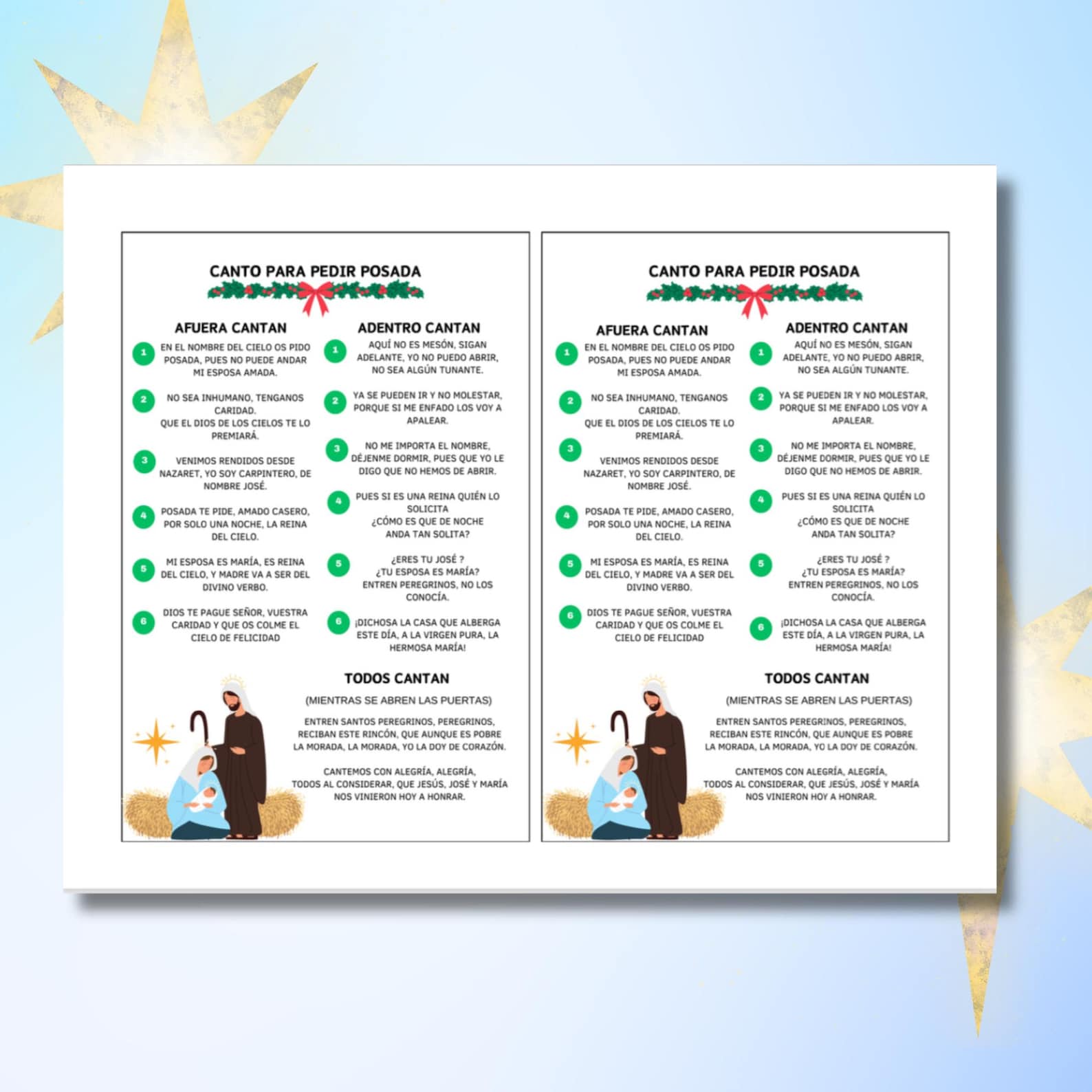 Canto Para Pedir Posada - Letra Para Posada Archivo Digital PDF Listo ...